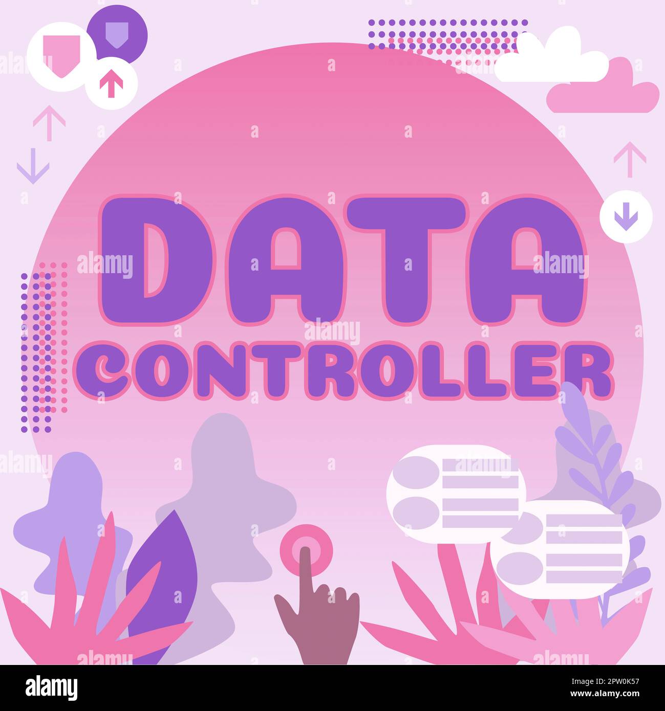 Sign Displaying Data Controller Business Concept Person Who Determines The Purposes Of The Data 