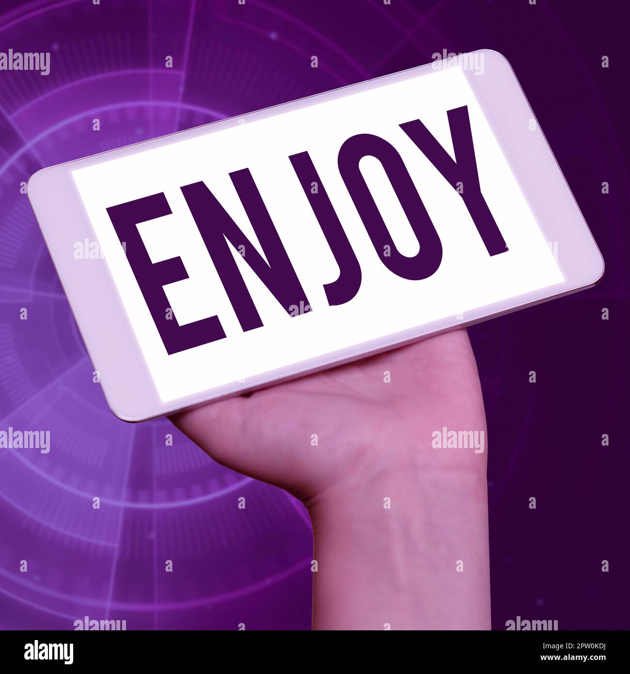 Text caption presenting Enjoy, Word for take delight or pleasure in ...