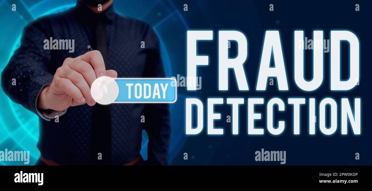 Hand writing sign Fraud Detection, Conceptual photo identification of ...