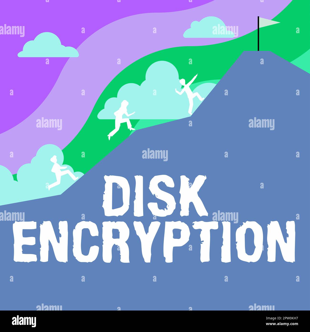 Conceptual caption Disk Encryption, Business concept the security mechanism used to protect data ...