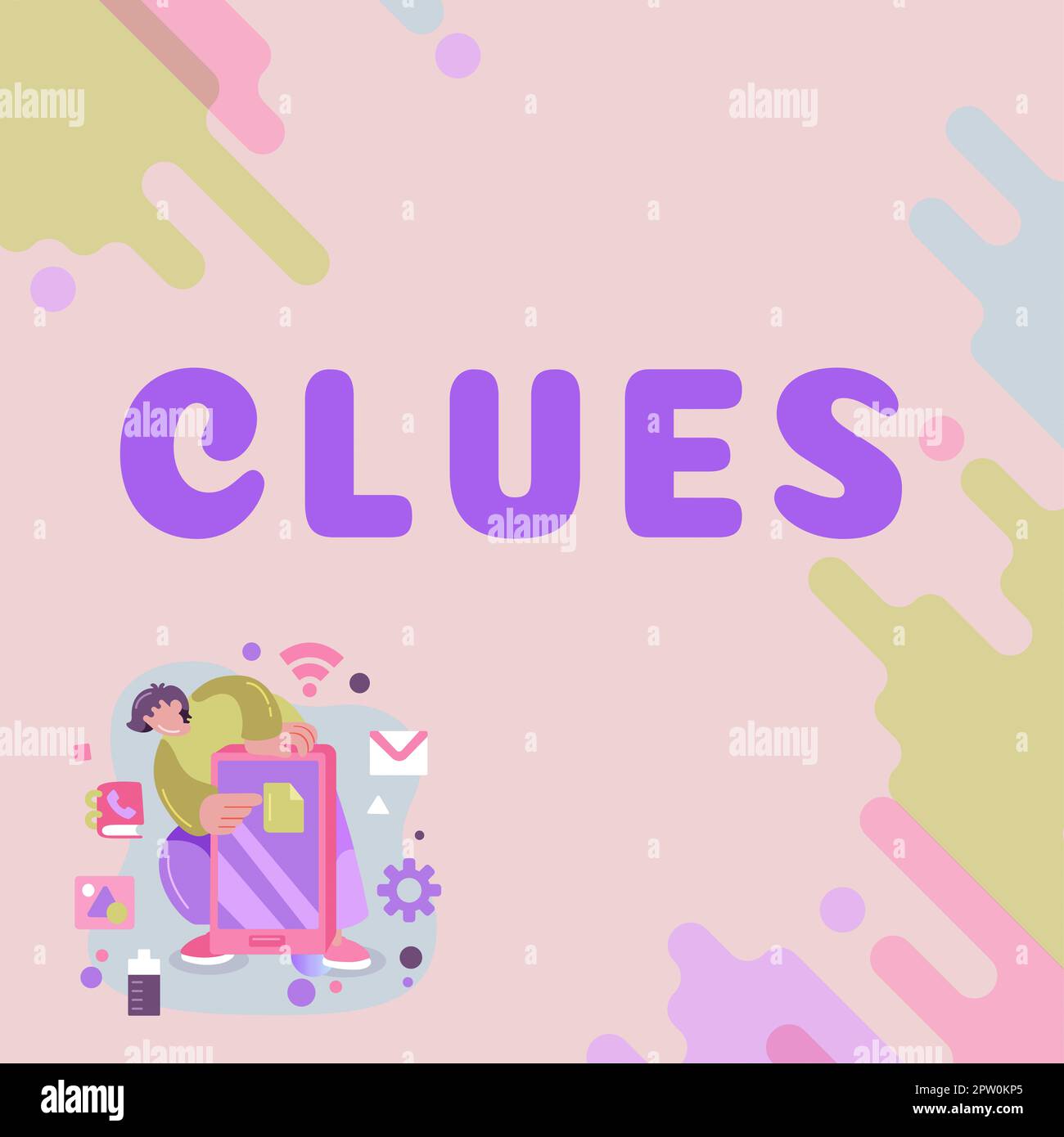 Conceptual caption Clues, Word for Piece of evidence information Fact ...