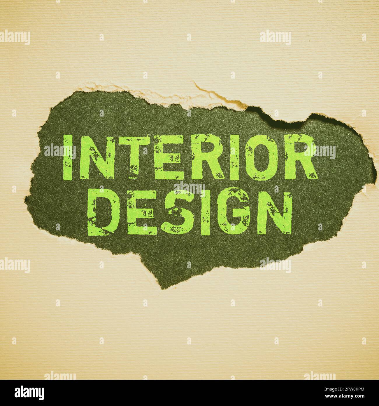 Sign displaying Interior Design, Word for the art of designing the ...
