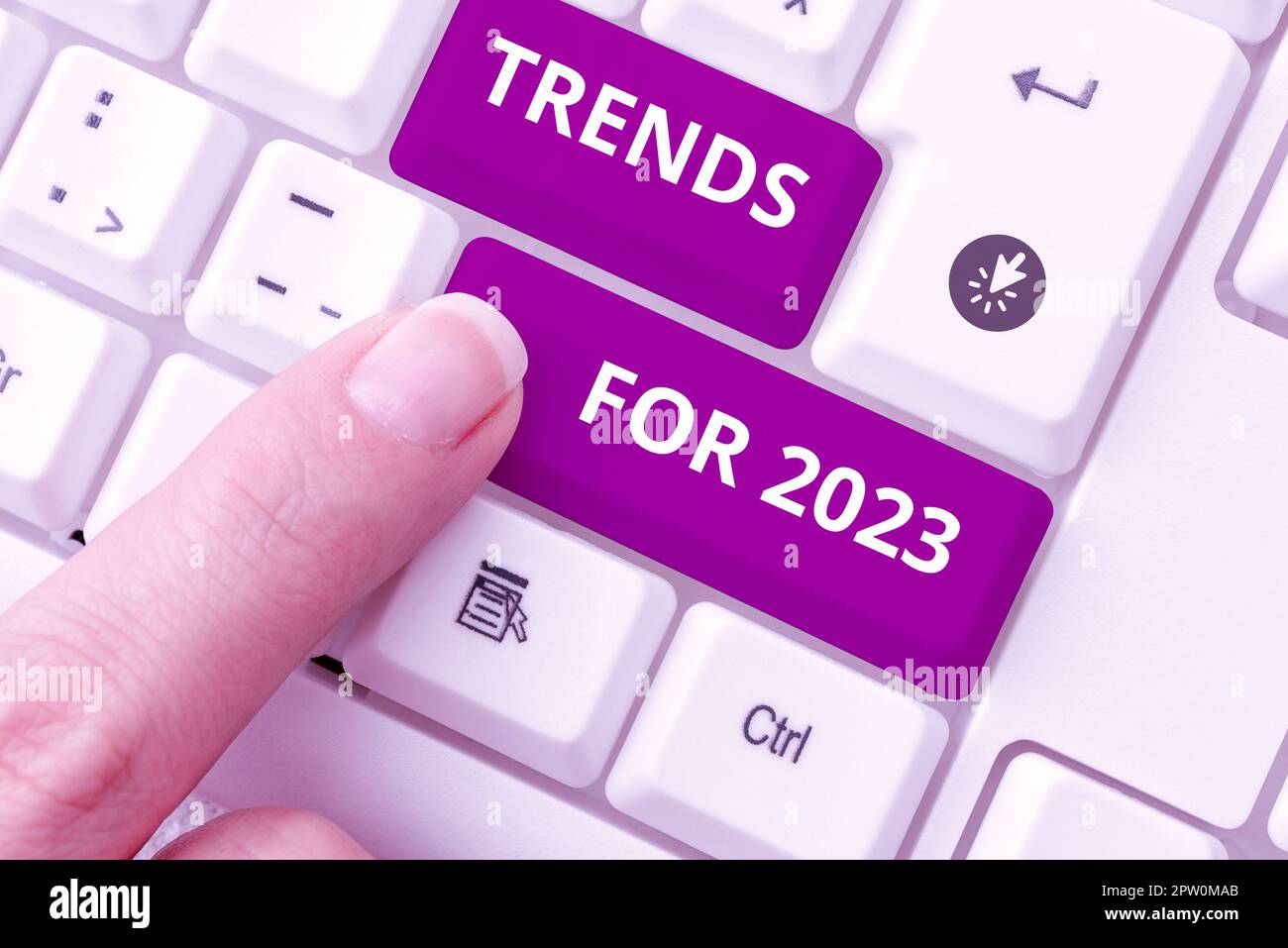 Sign displaying Trends For 2023, Business idea list of things that got ...