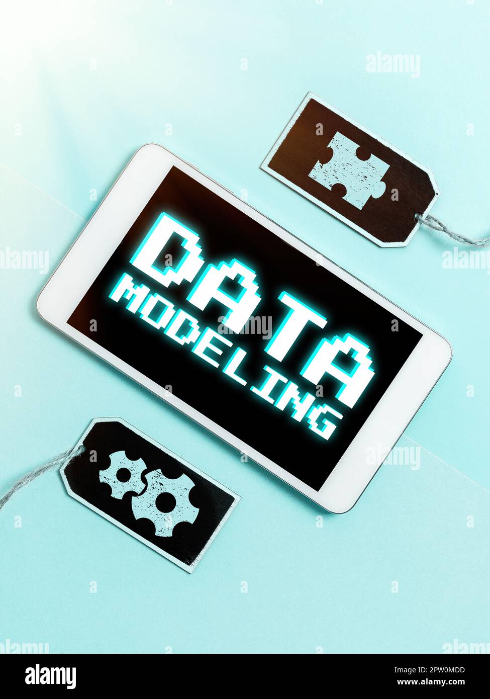 Text showing inspiration Data Modeling, Business showcase process of ...