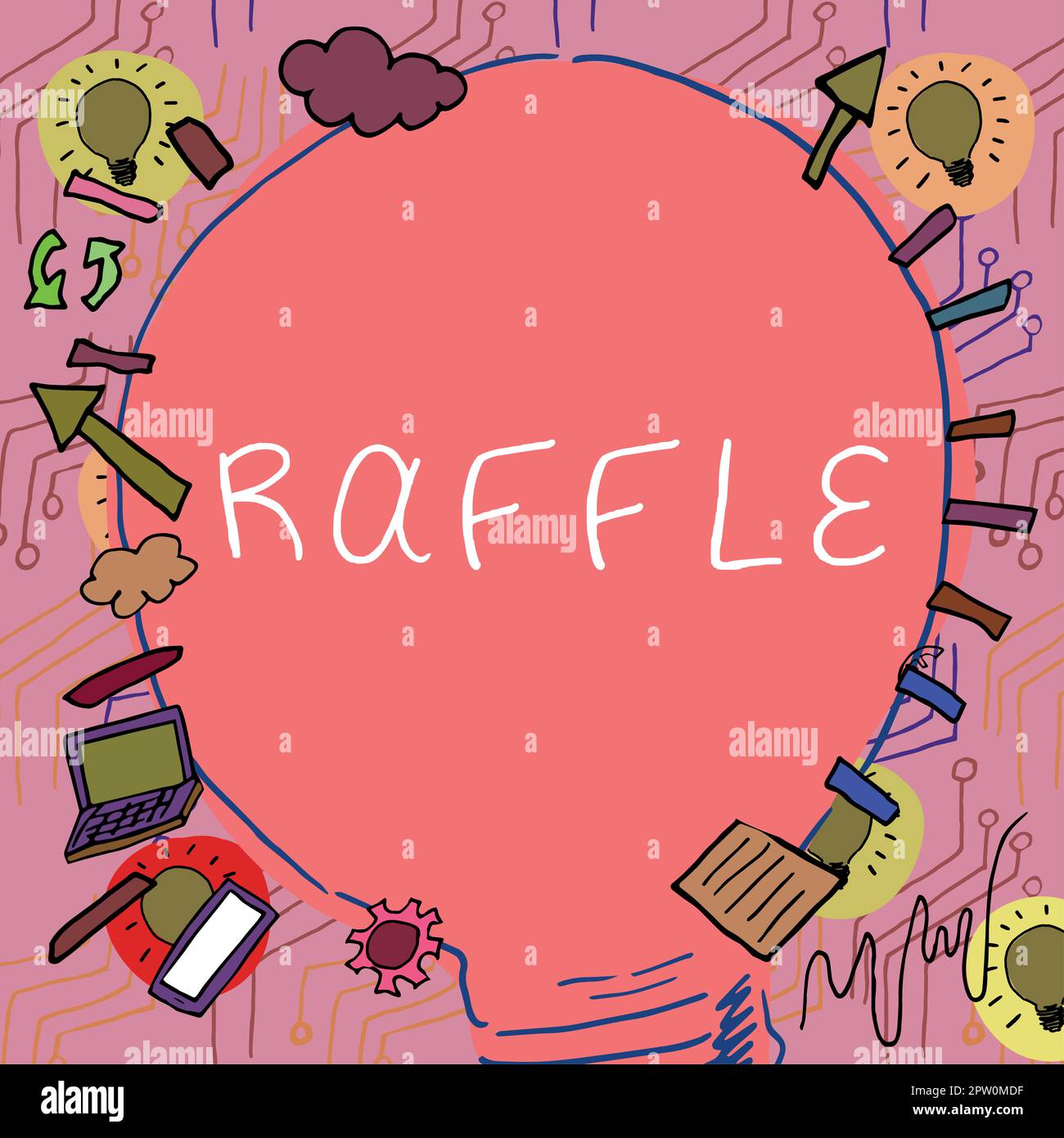 Conceptual caption Raffle, Business concept means of raising money by ...