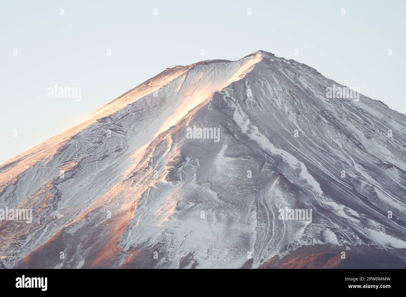 Mount Fuji covered by snow. Fuji-Hakone-Izu National Park. Honshu ...