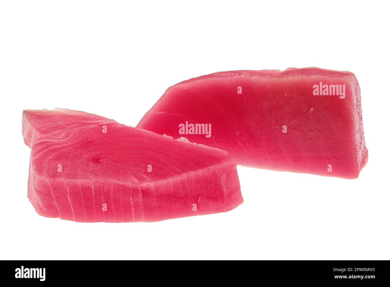 Two fresh raw tuna steaks Stock Photo - Alamy