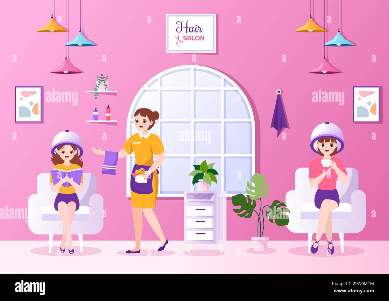 Hair Salon with Hairdresser, Haircut, Haircare and Hairstyle in Beauty ...