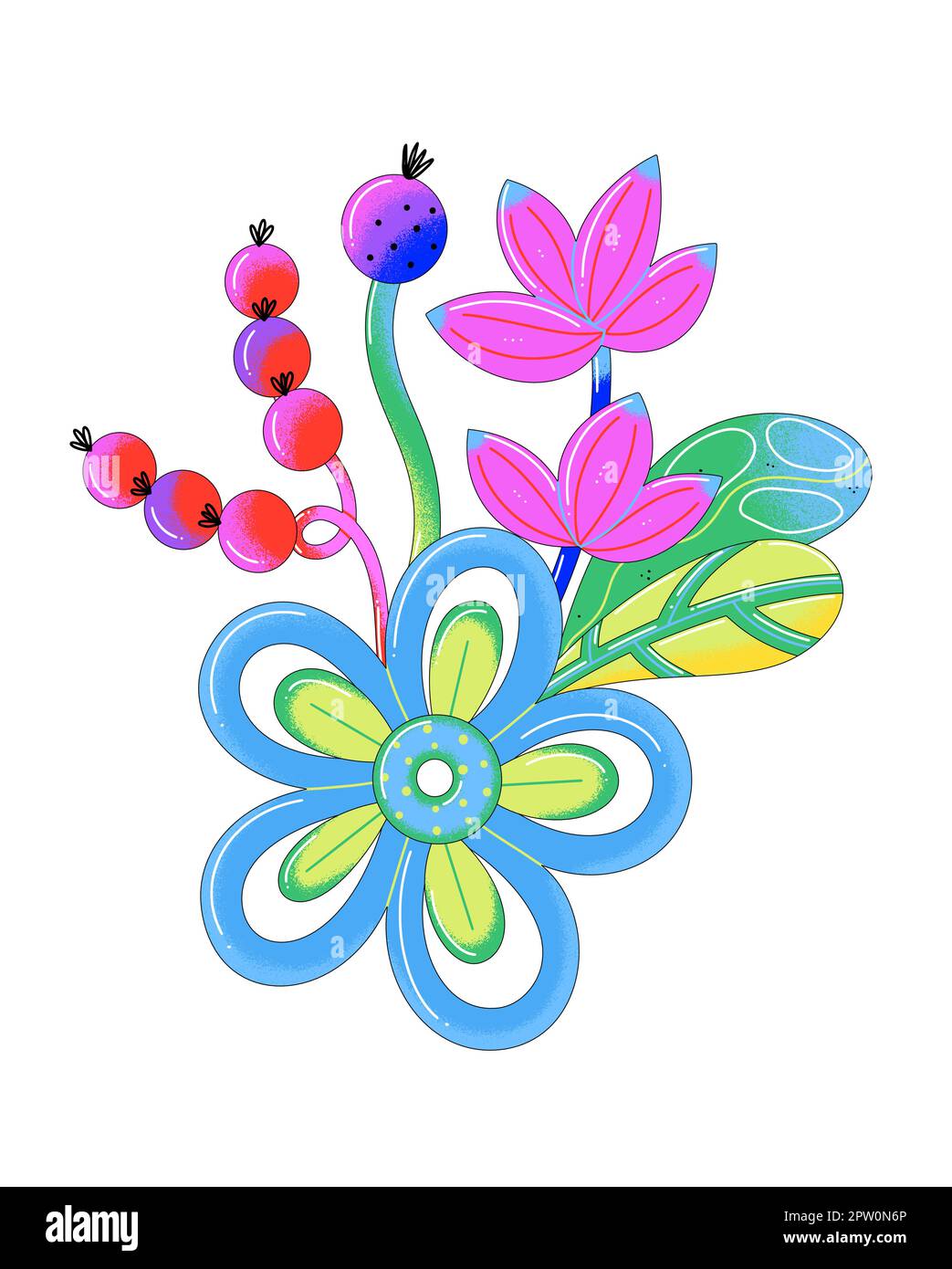 Print for art flowers Cut Out Stock Images & Pictures - Alamy