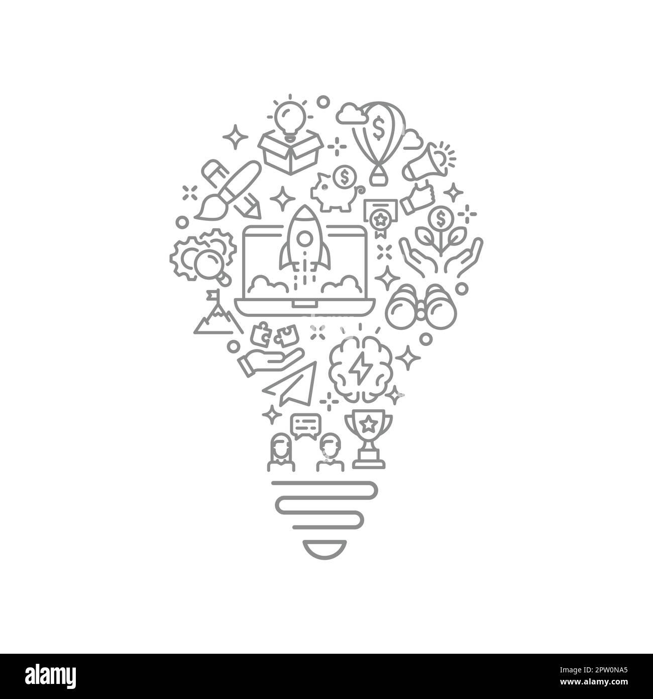 Bold innovation line icons Stock Vector Images - Alamy