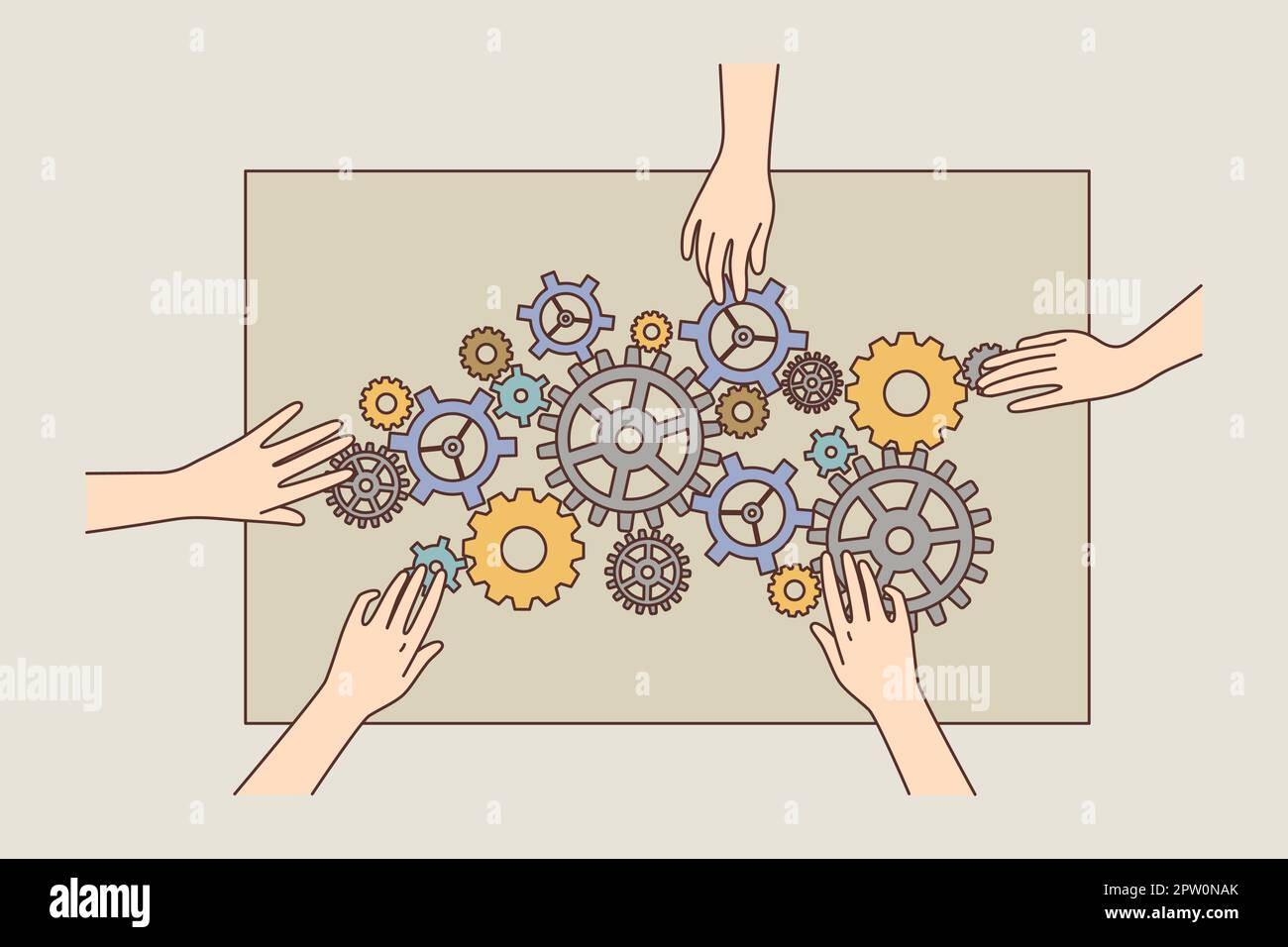 Employees solve Stock Vector Images - Alamy