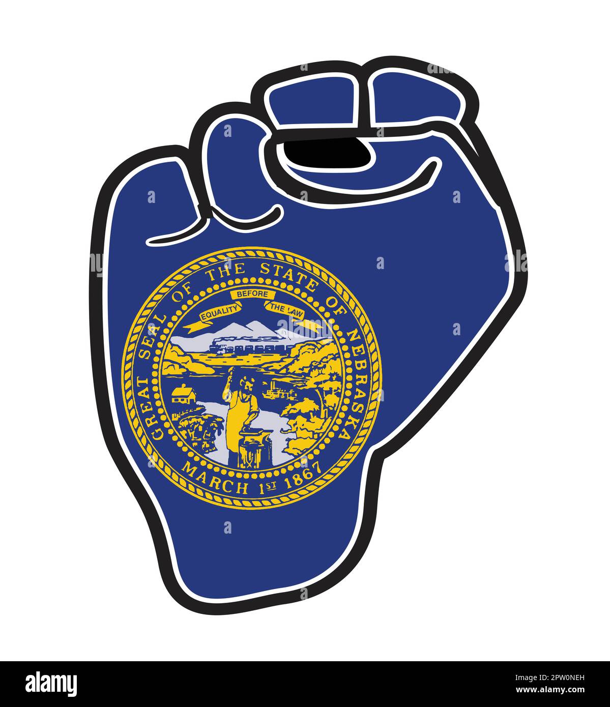 Nebraska flag Cut Out Stock Images & Pictures - Alamy