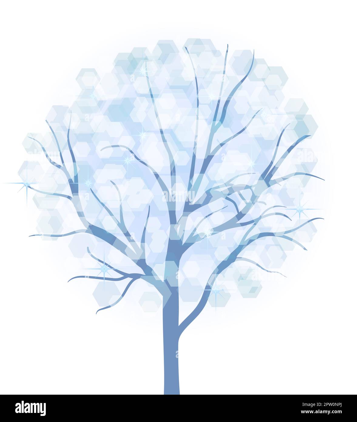 Winter Frozen Tree Stock Vector Image & Art - Alamy