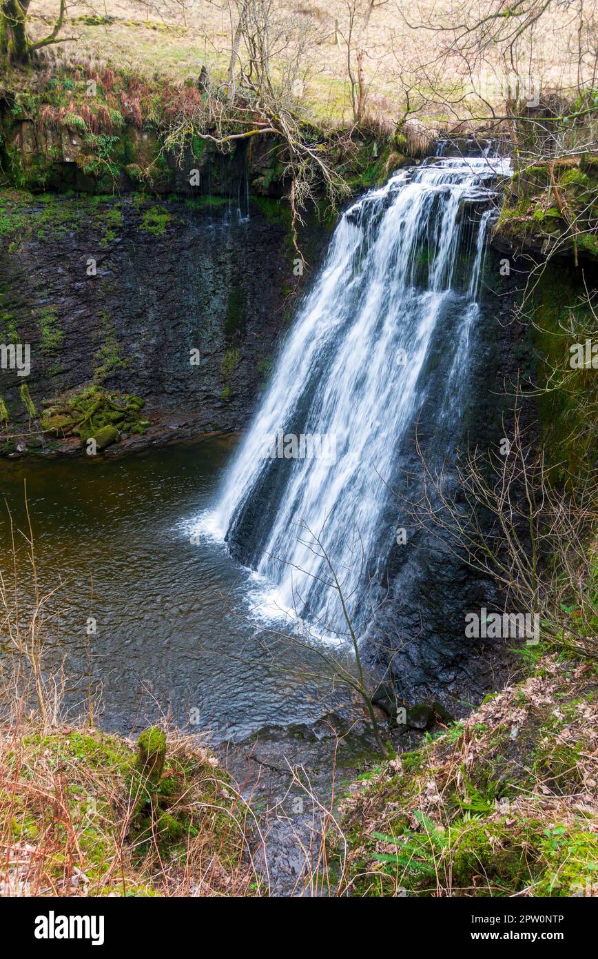 Aysgill Force, a waterfall on Gayle Beck near Beggarmans Road ...