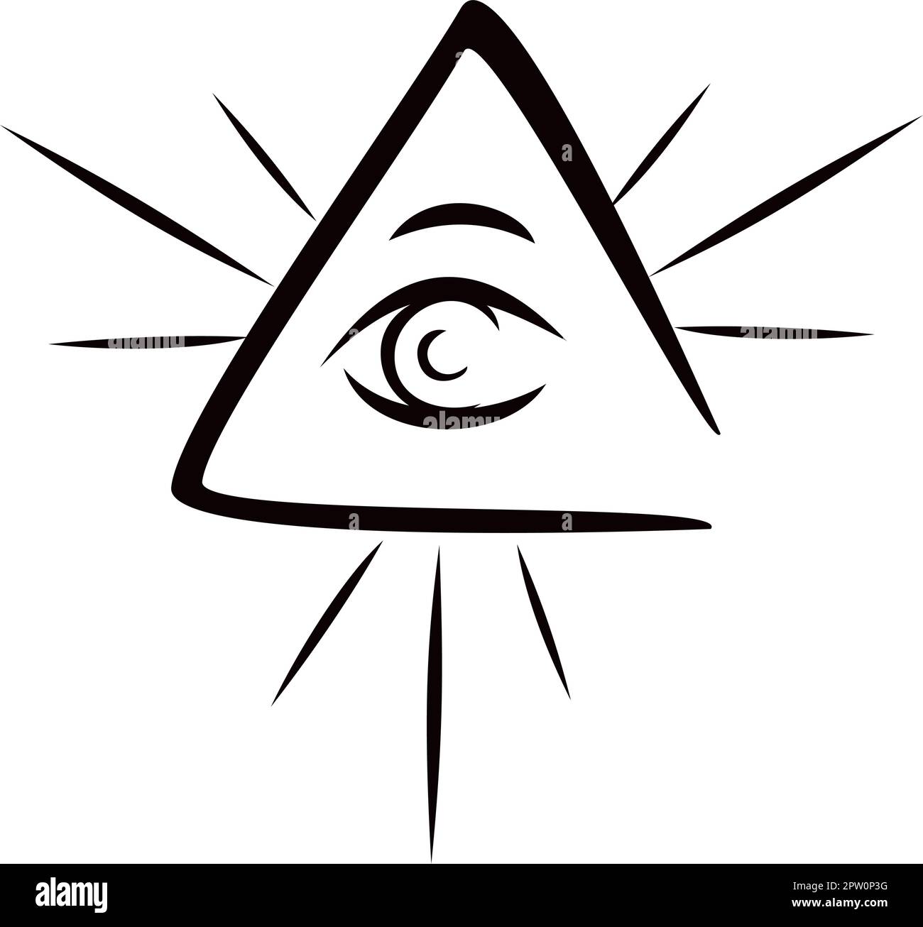 All seeing eye mystic symbol Stock Vector Image & Art - Alamy