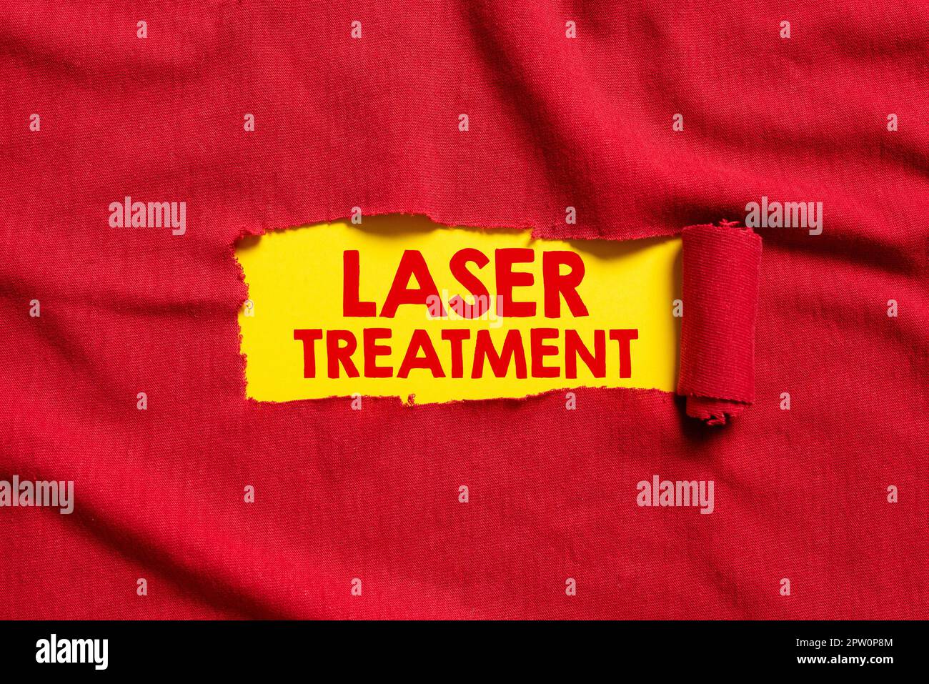 Writing displaying text Laser Treatment, Concept meaning any of various ...