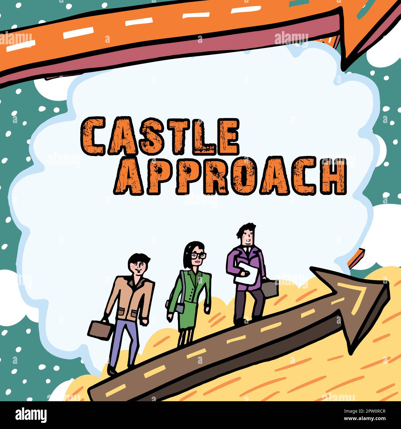 Text showing inspiration Castle Approach, Business showcase Fortified place built by nobles Home ...