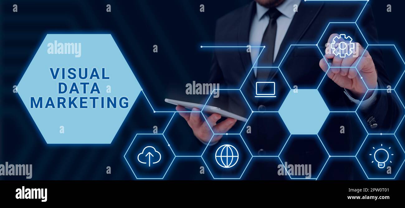 Handwriting text Visual Data Marketing, Business idea Use images to ...