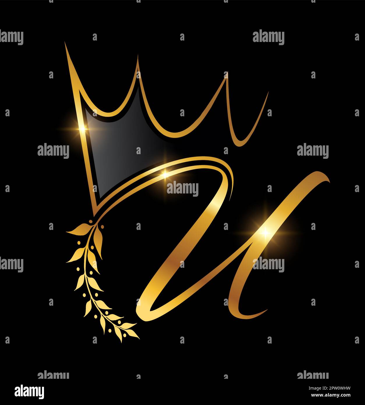 Gold leaf letter hi-res stock photography and images - Alamy