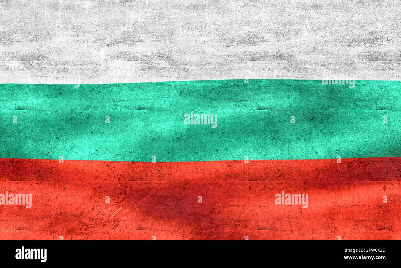 Bulgaria flag - realistic waving fabric flag Stock Photo - Alamy