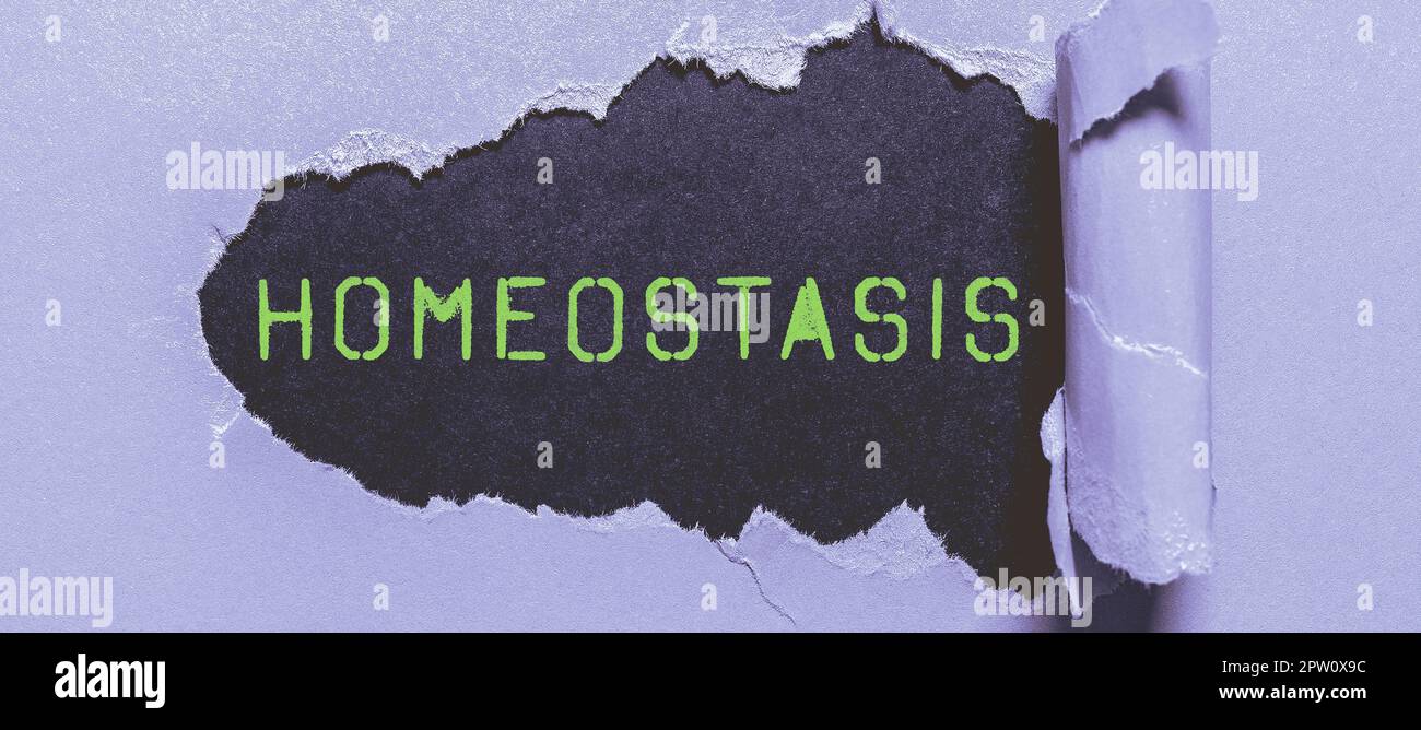 Inspiration showing sign Homeostasis, Conceptual photo the tendency ...