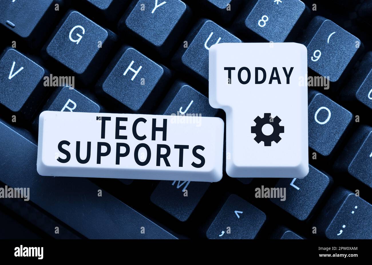 Handwriting text Tech Supports, Word for Help given by technician ...