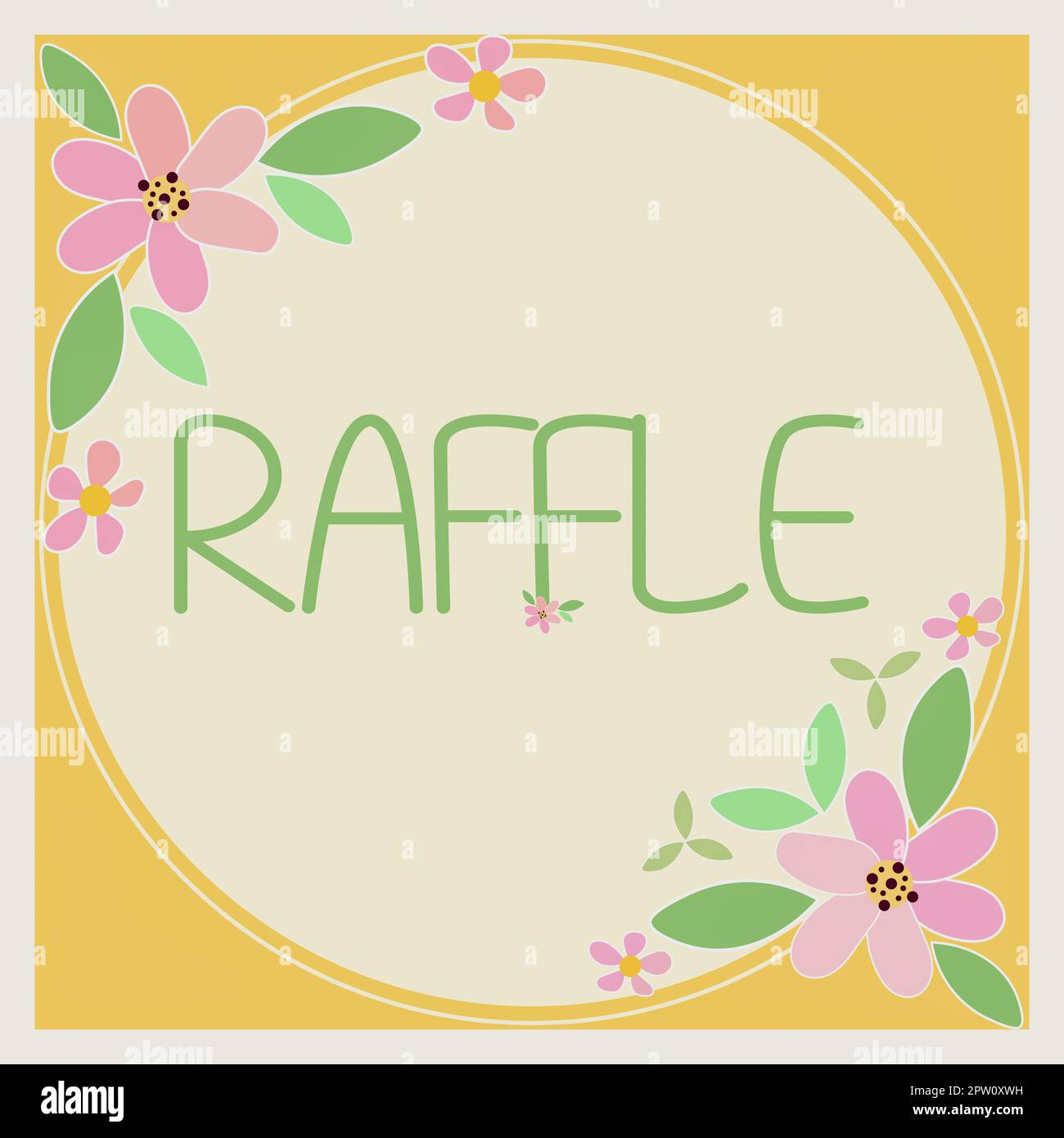 Sign displaying Raffle, Business overview means of raising money by ...