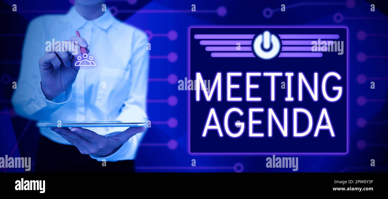Handwriting text Meeting Agenda, Word Written on An agenda sets clear ...