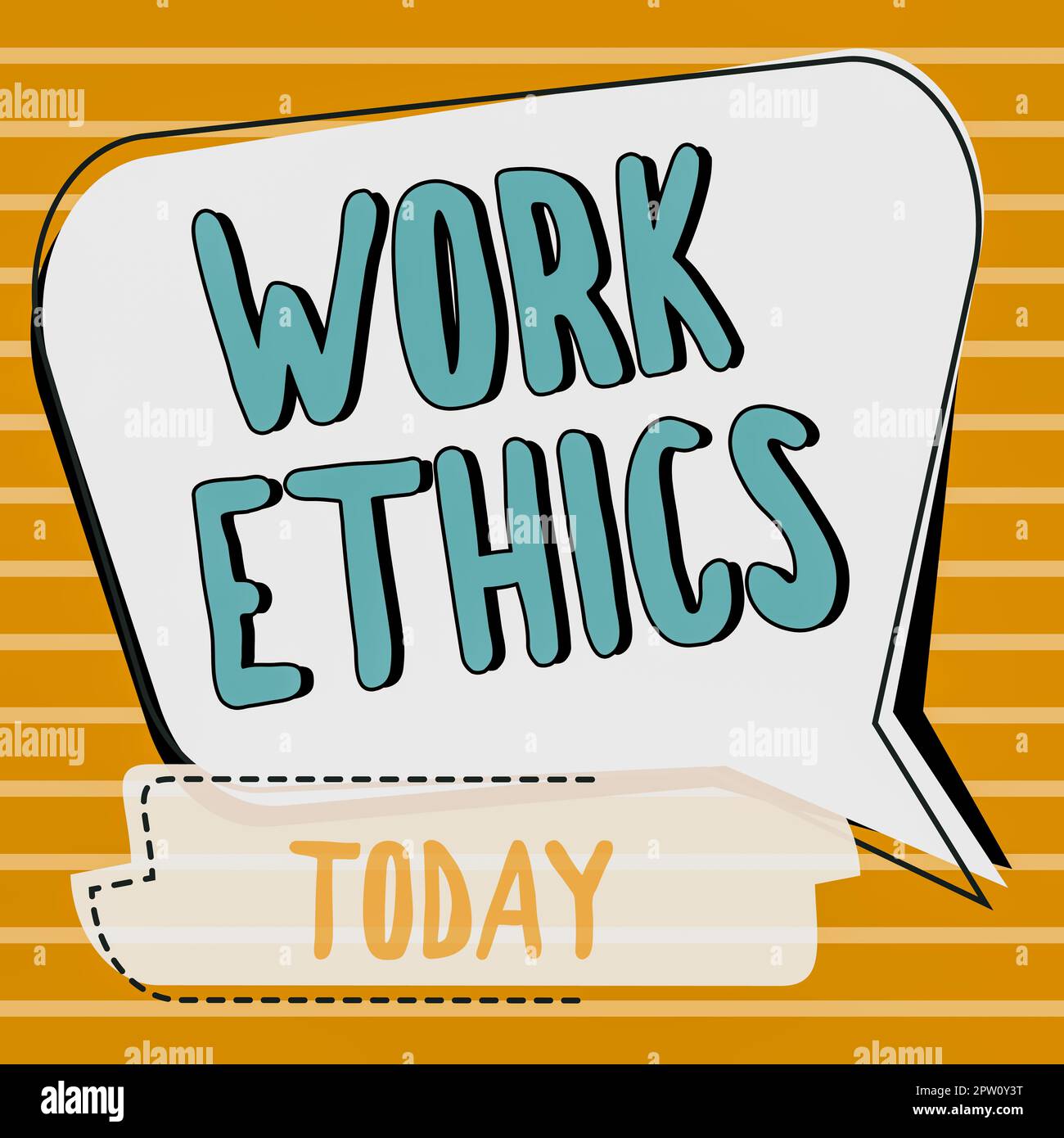 Writing displaying text Work Ethics, Word Written on A set of values ...