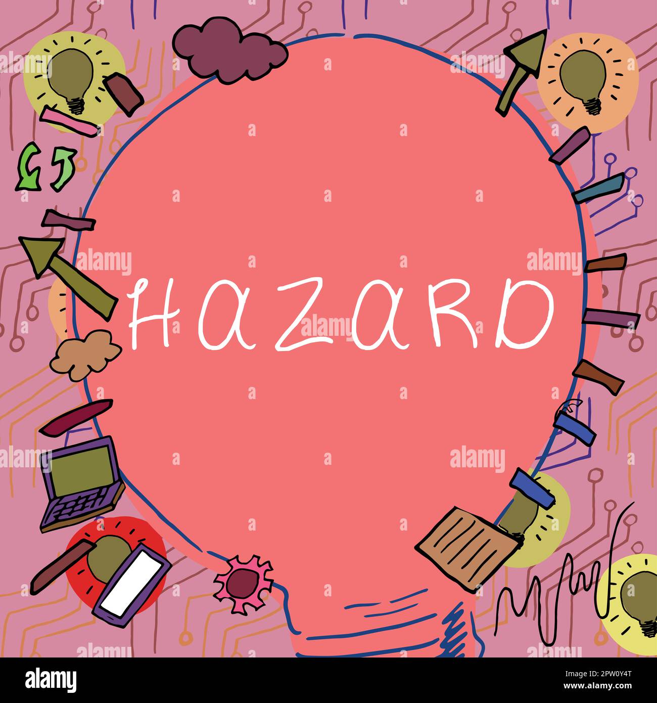 Conceptual display Hazard, Word for account or statement describing the ...