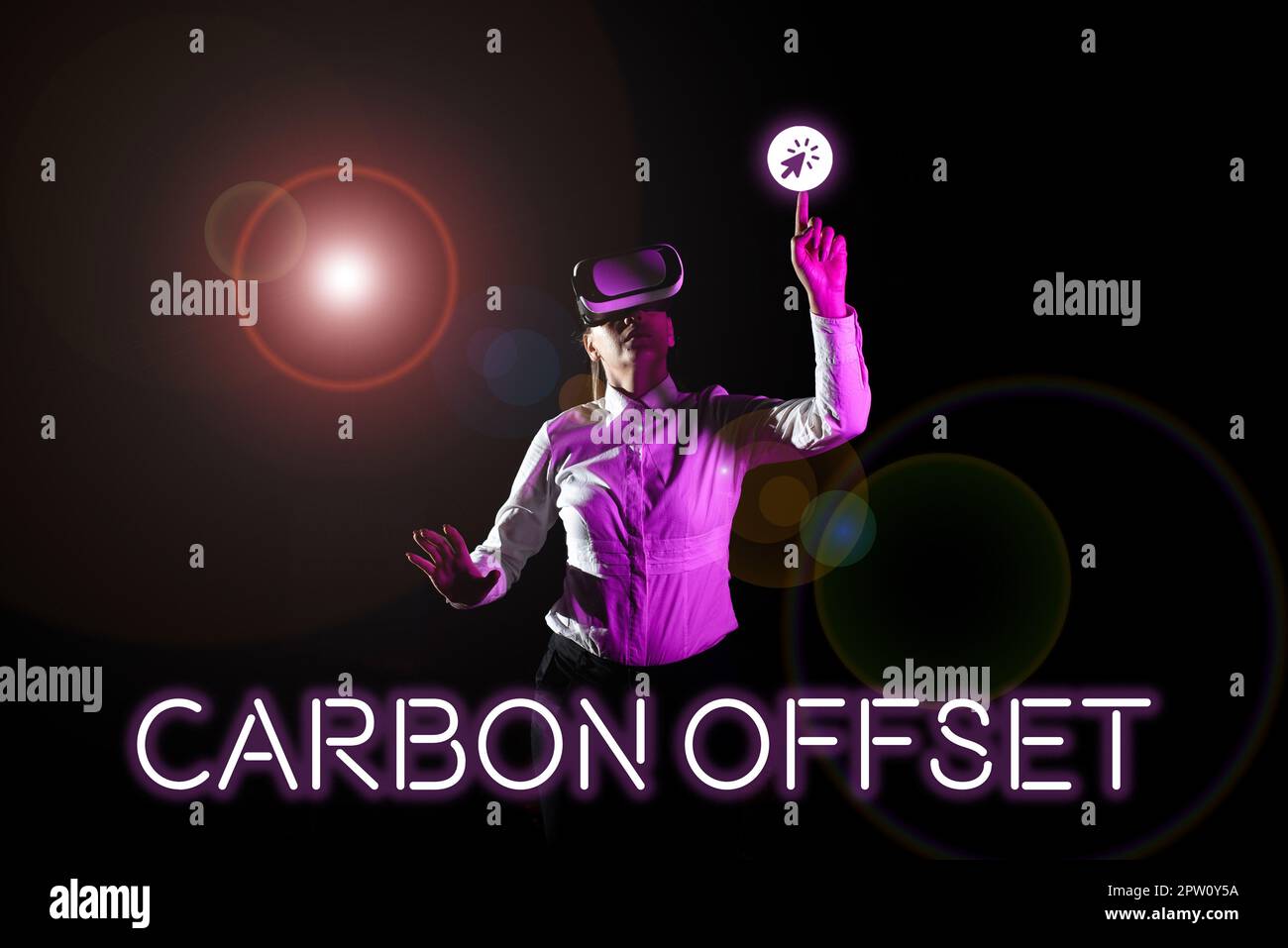 Text showing inspiration Carbon Offset, Business idea Reduction in ...