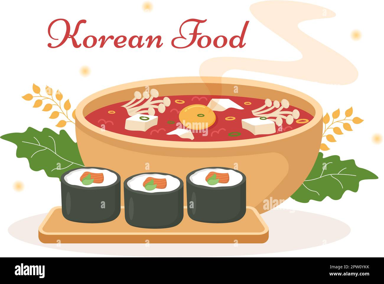 Kimchi ramen Stock Vector Images - Alamy