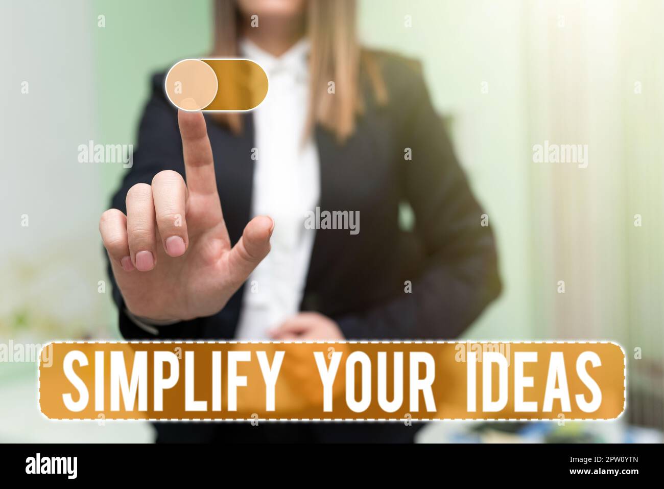 Sign displaying Simplify Your Ideas, Word Written on make simple or ...
