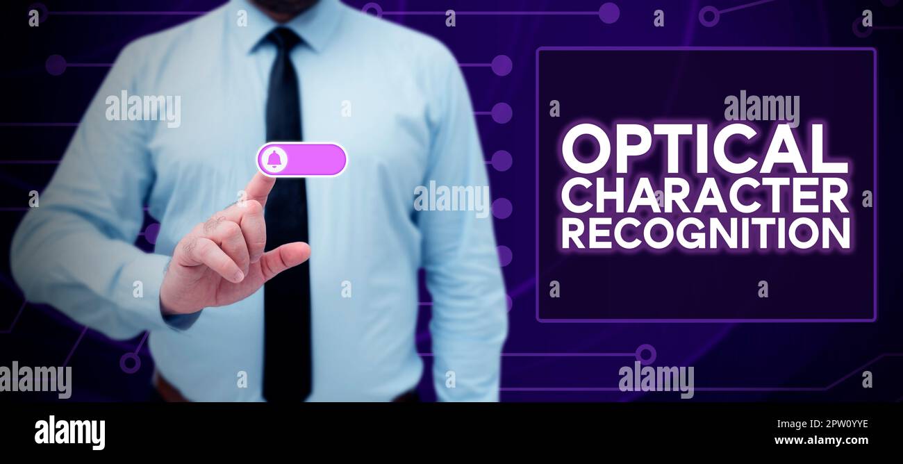 Text sign showing Optical Character Recognition, Word Written on the ...