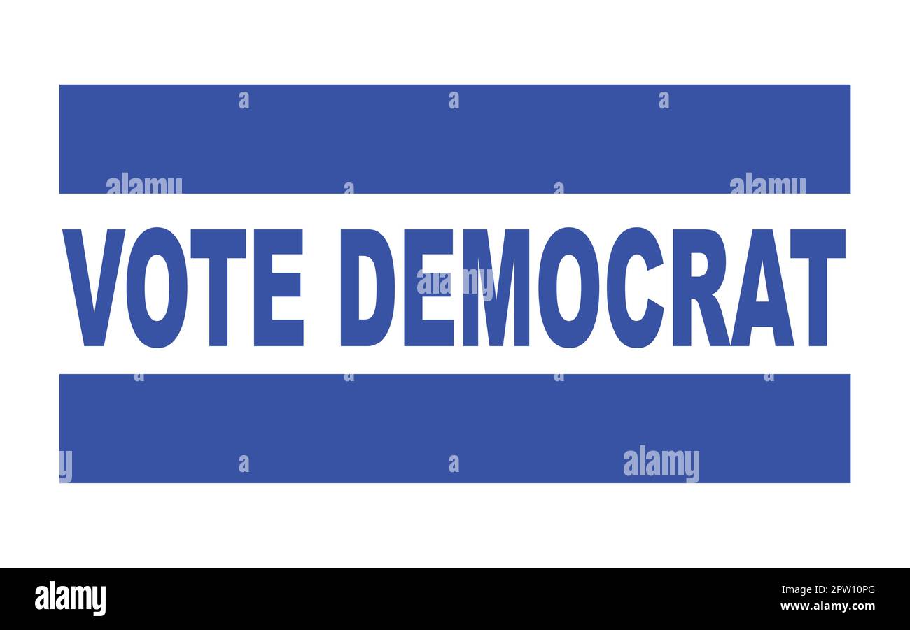 Vote Democrat Blue Rubber Ink Stamp Stock Vector Image & Art - Alamy