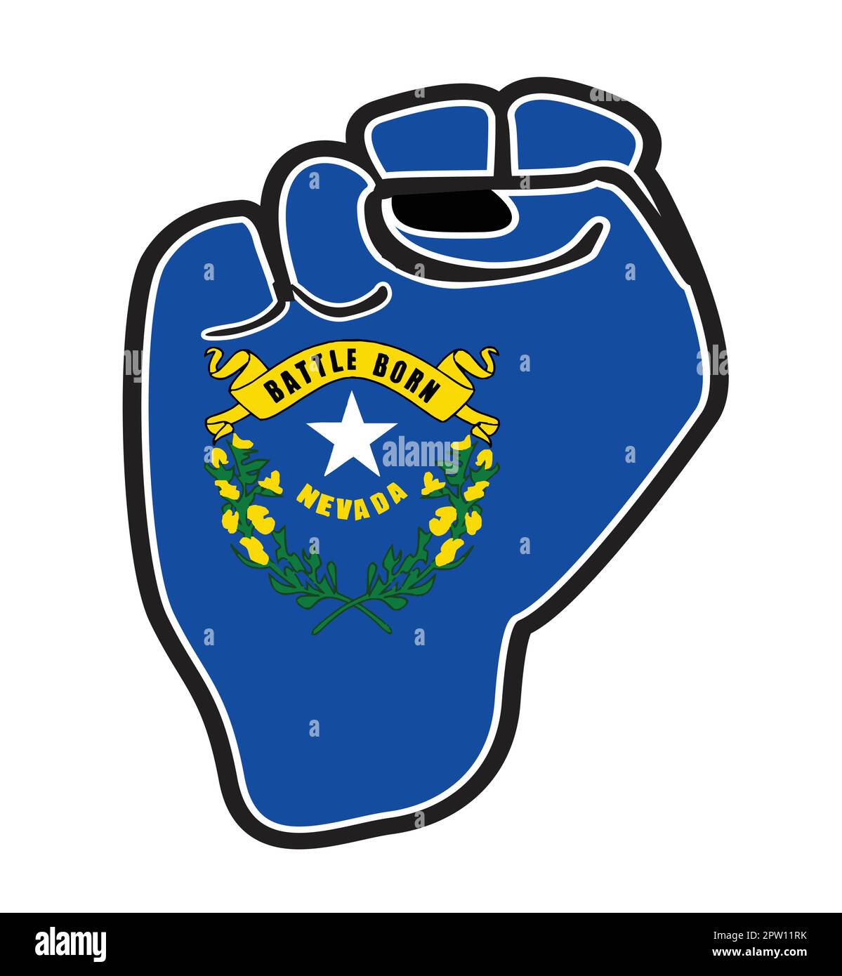 Nevada State Flag Power Fist Stock Vector Image & Art - Alamy