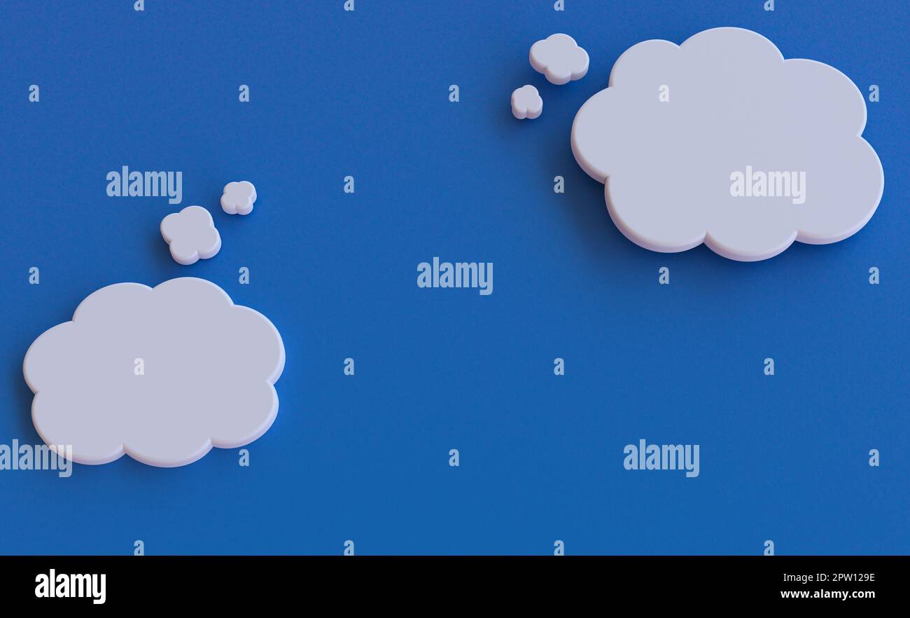 3d white people blank bubble hi-res stock photography and images - Alamy