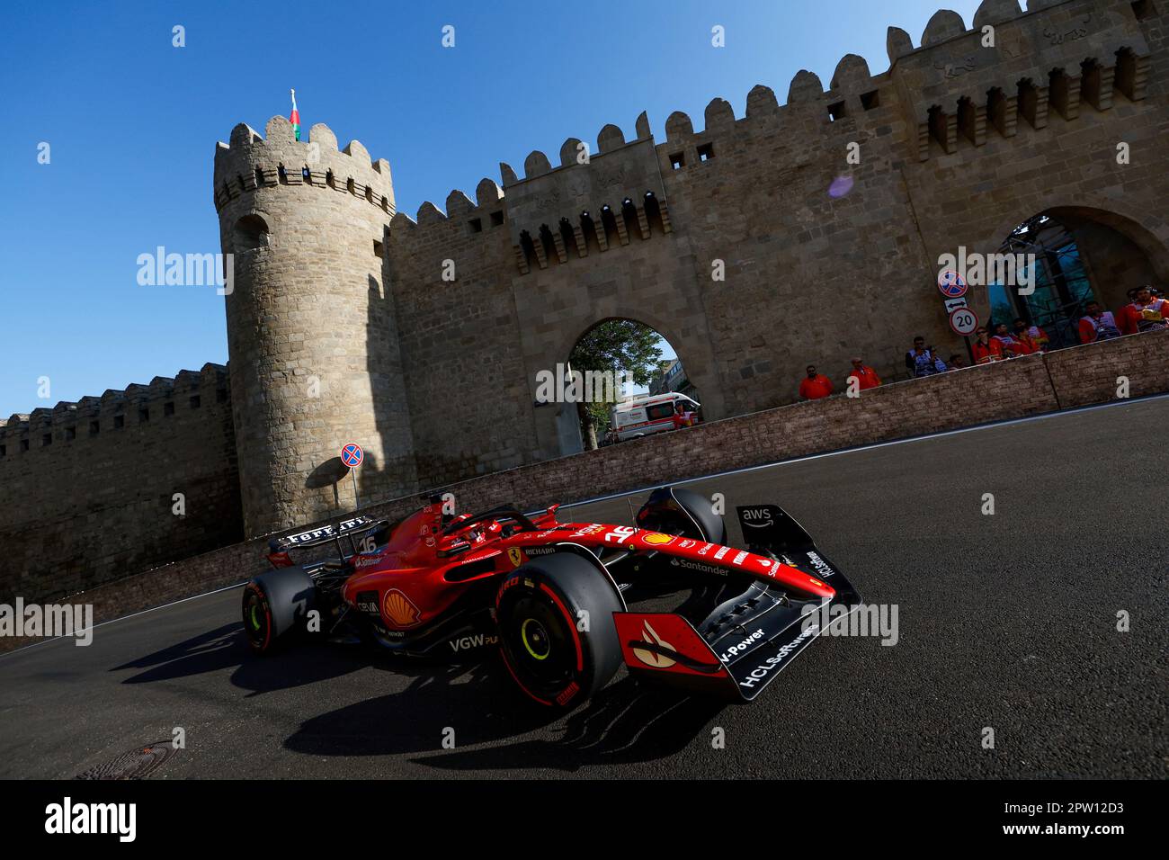 Baku, Azerbaijan. 28th Apr, 2023. #16 Charles Leclerc (MCO, Scuderia Ferrari), F1 Grand Prix of ...