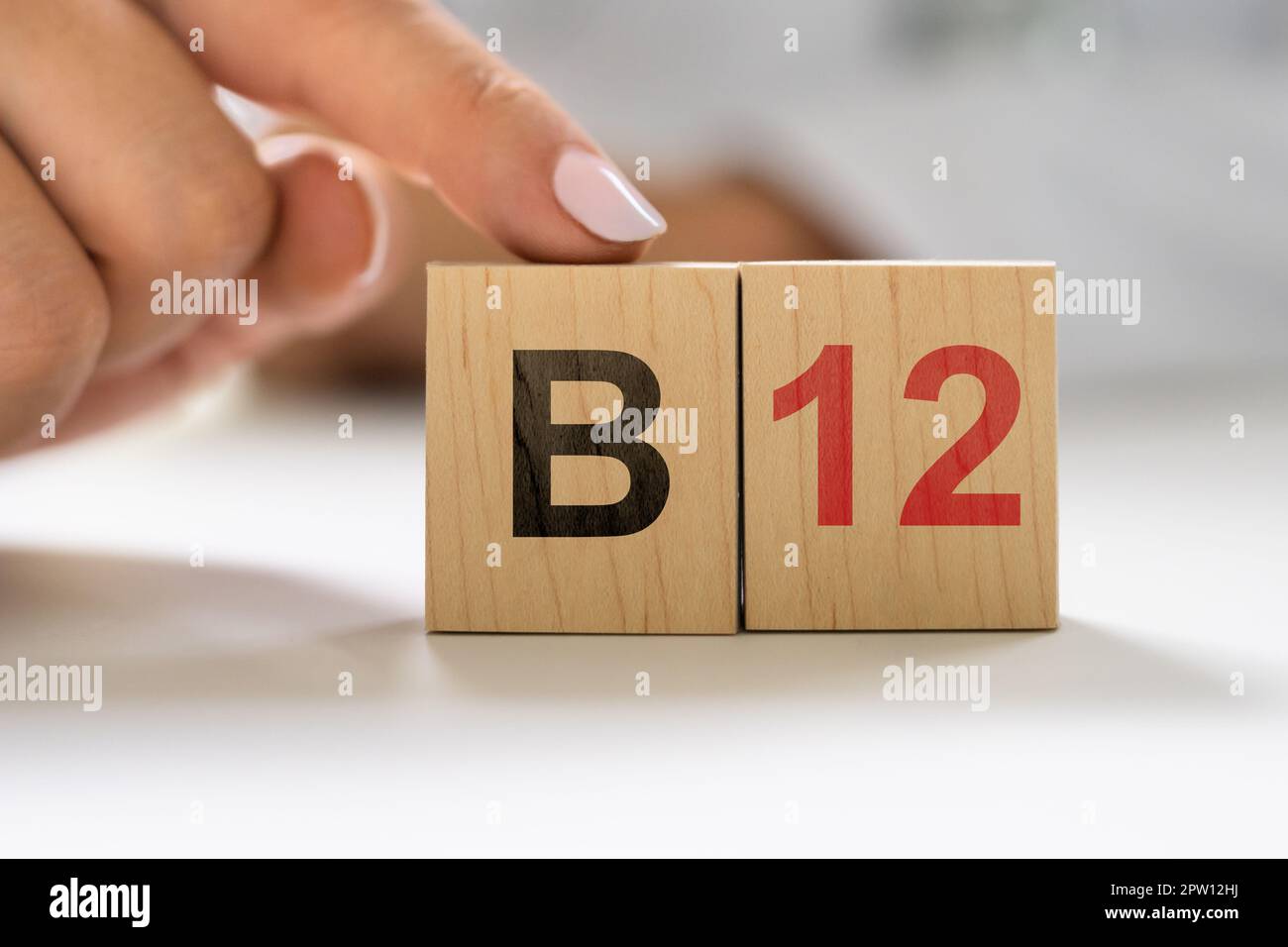 Vitamin B12. Medical Doctor Hand In Hospital Stock Photo - Alamy