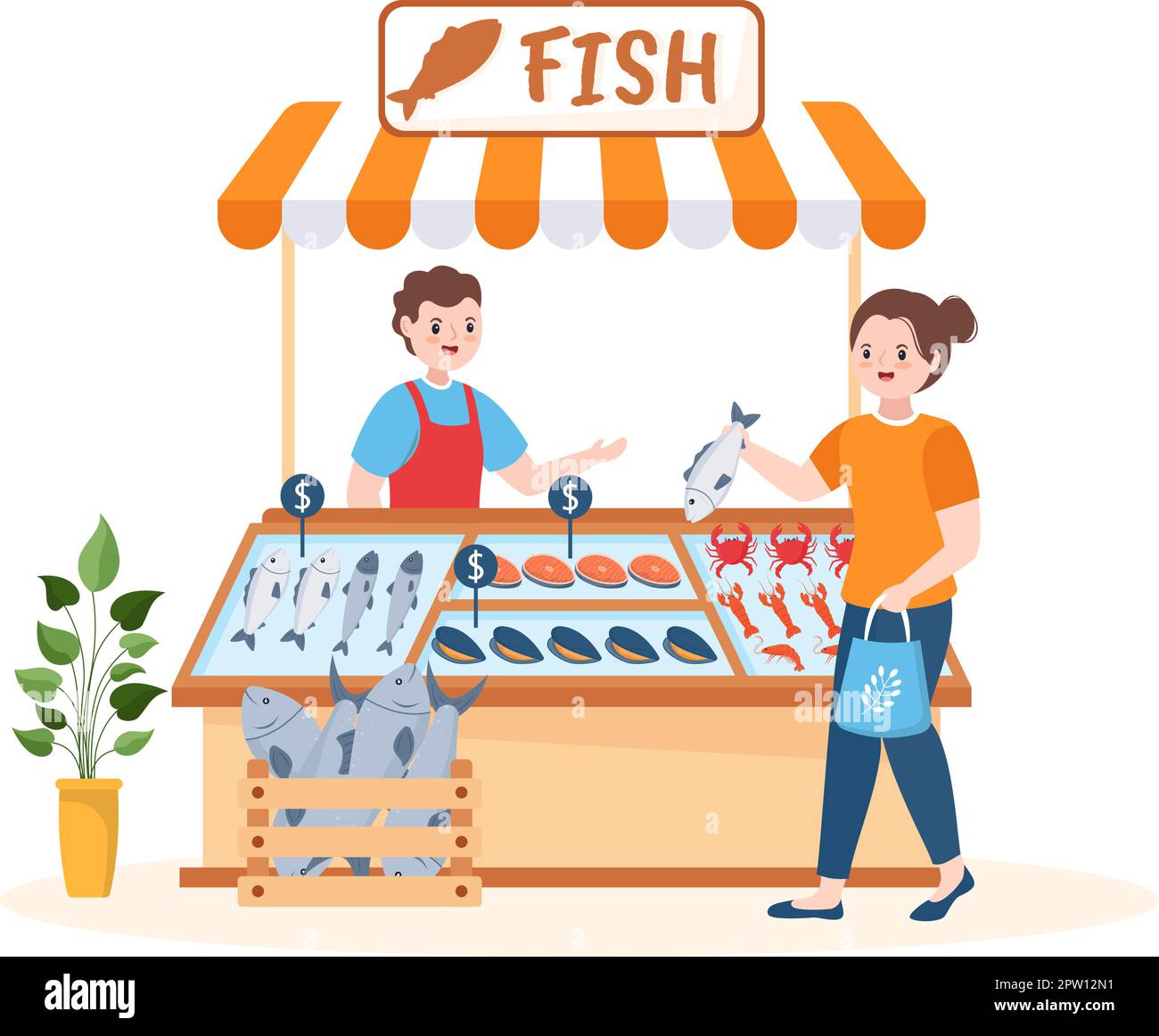Fish Store to Market Various Fresh and Hygienic Products Seafood in ...