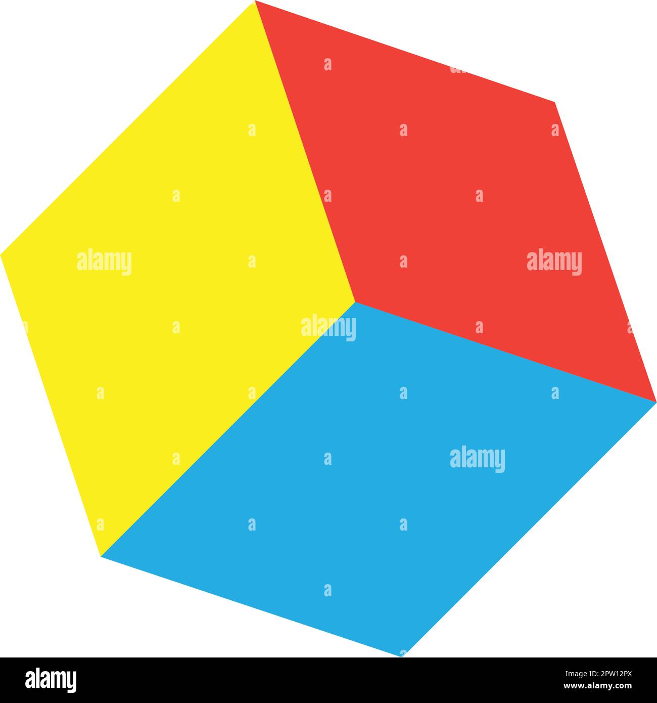 Cube icon, cuboid block shape vector element illustration Stock Vector ...