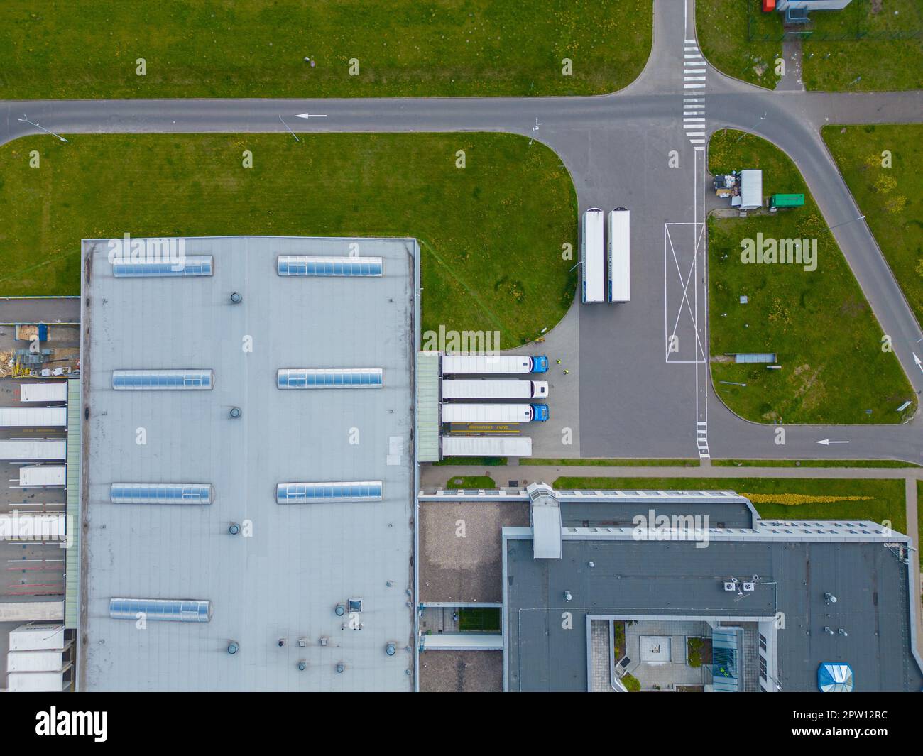 Modern European logistics warehouse for worldwide delivery of goods ...