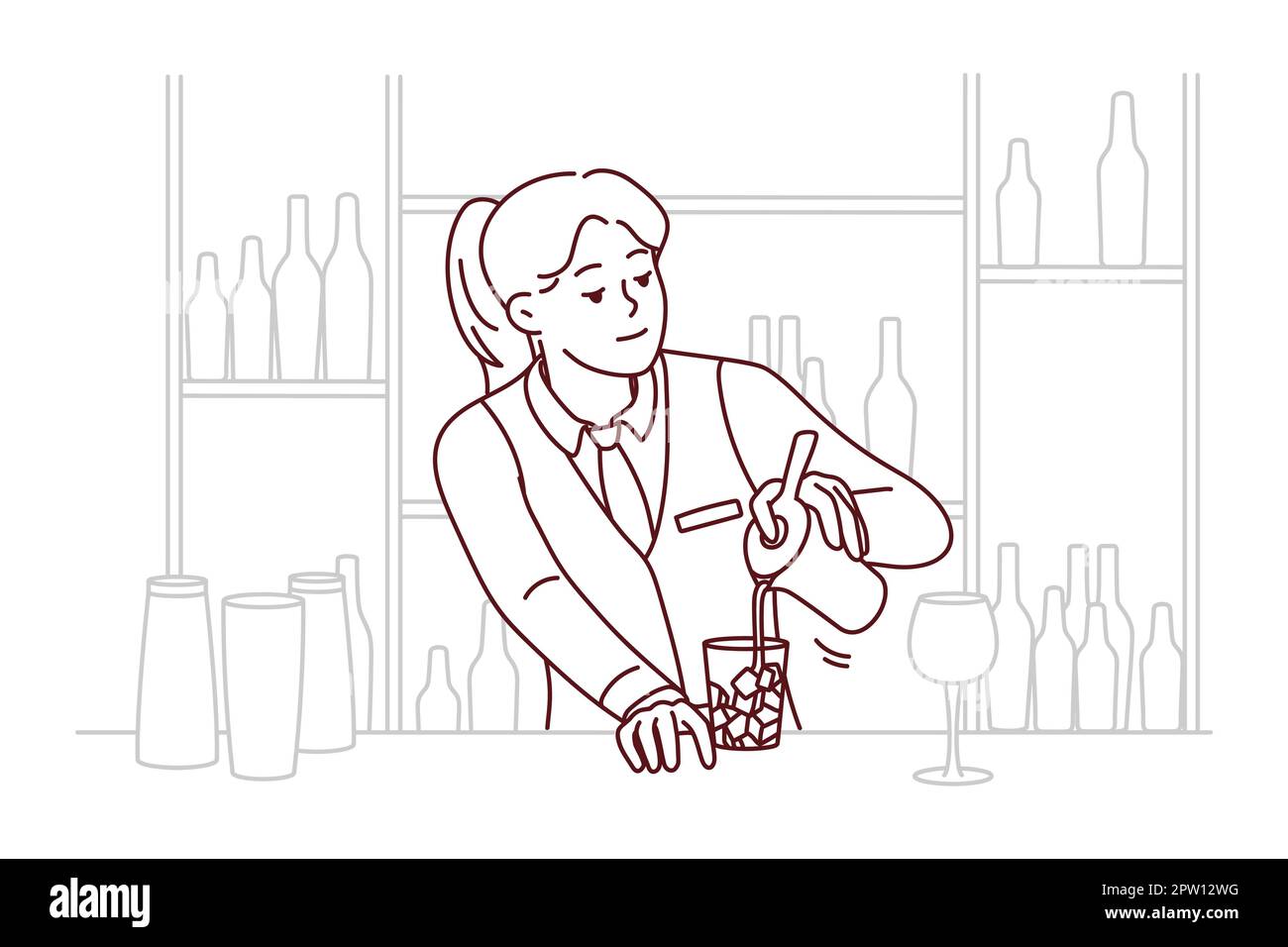 Female bartender hi-res stock photography and images - Alamy