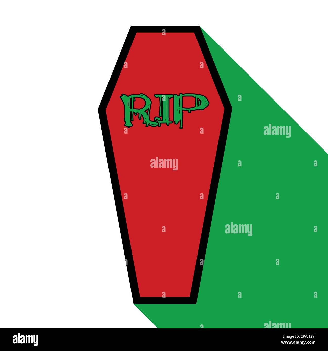 RIP Shadow Coffin Stock Vector Image & Art - Alamy