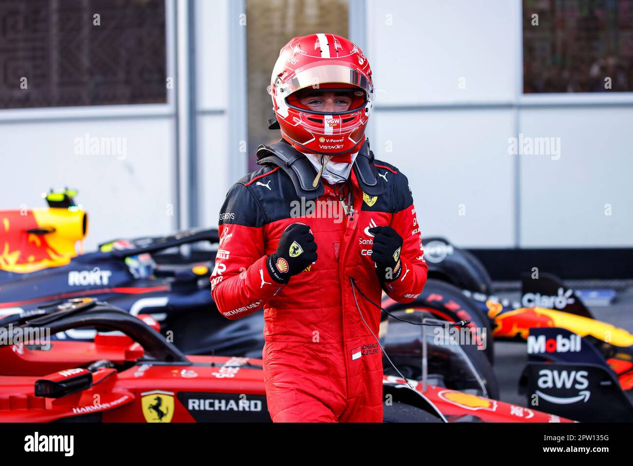 Baku, Azerbaijan. 28th Apr, 2023. #16 Charles Leclerc (MCO, Scuderia Ferrari), F1 Grand Prix of ...