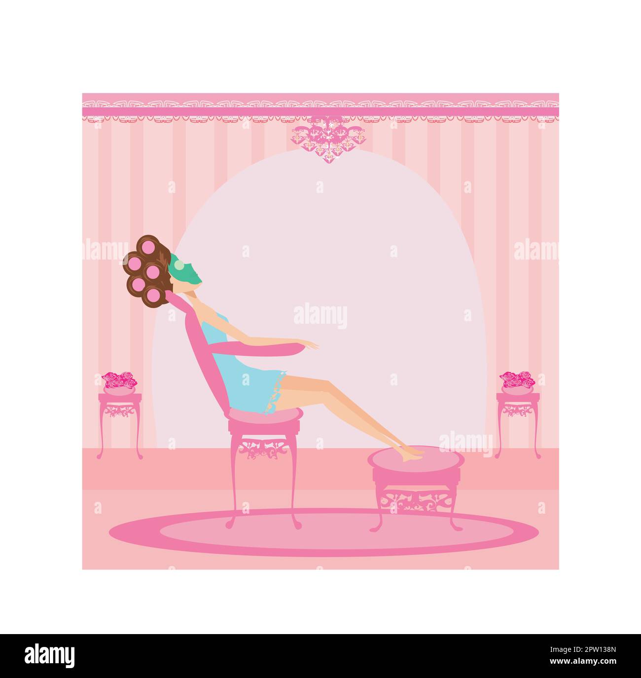 Hair wash woman in Stock Vector Images - Alamy