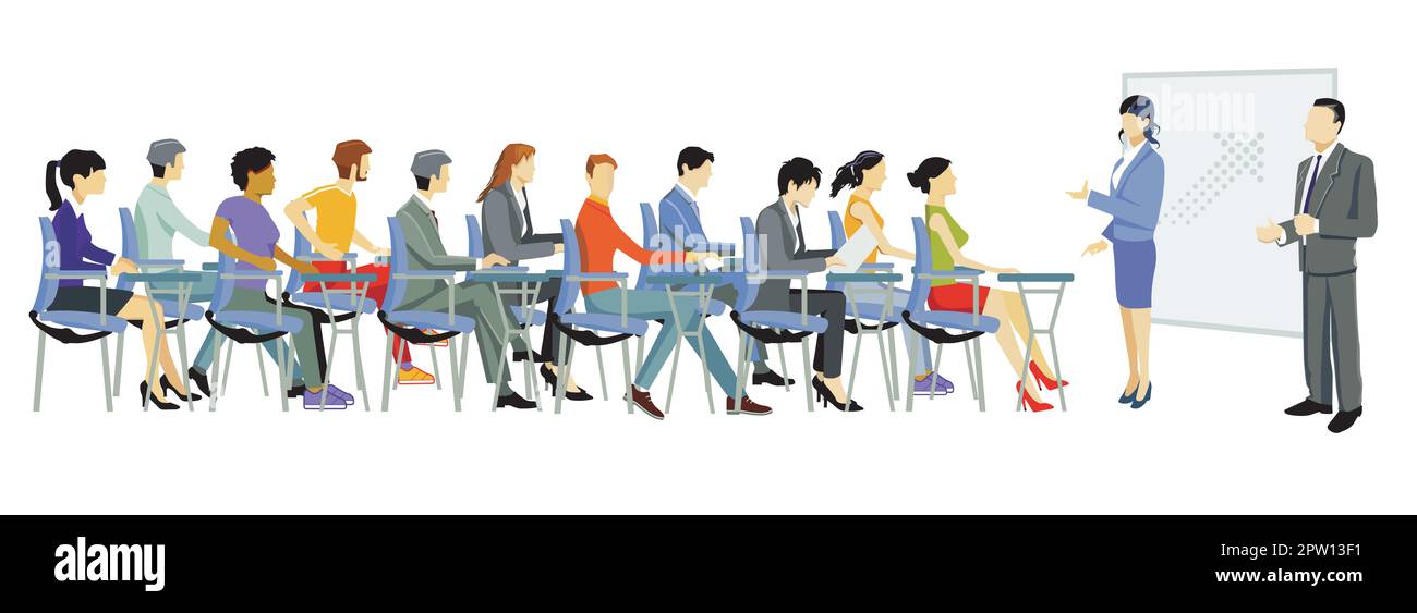 seminar, presentation, conference, training illustration Stock Vector ...