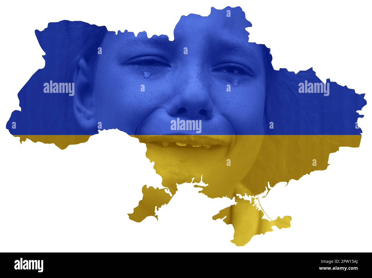 Child ukrainian flag Cut Out Stock Images & Pictures - Alamy