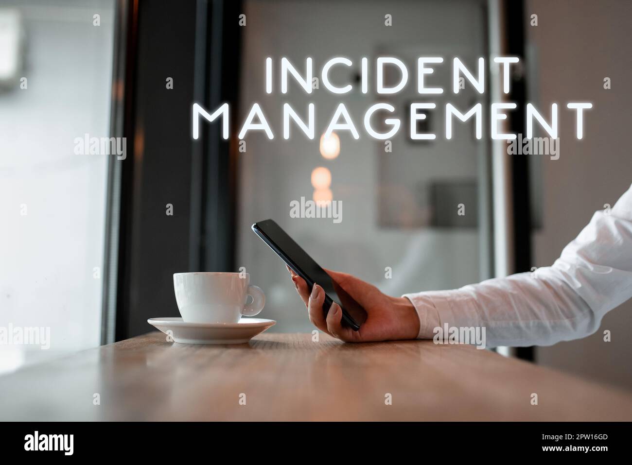 Text caption presenting Incident Management, Business idea Process to return Service to Normal ...