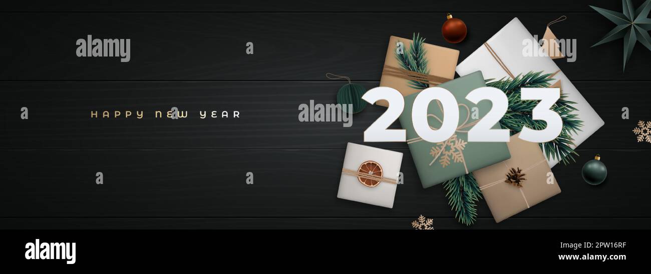 Flat lay happy new Stock Vector Images - Alamy